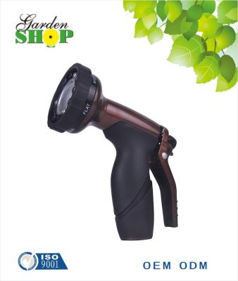 China 6 pattern garden water spray hose nozzle for gardening and lawn for sale