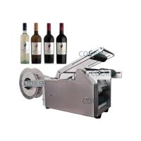 China COURM Semi automatic Hand Press Round Bottle Label Production Date Coding Plane Drop Round Bottle Labeling Machine for sale