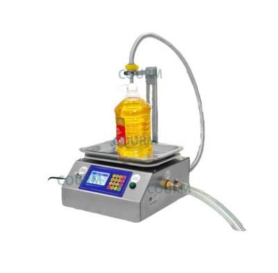 China Small Automatic Honey Mineral Water Disinfection Water Liquor Edible Oil Glue Viscous Liquid Liquid Weighing Filling Machine for sale