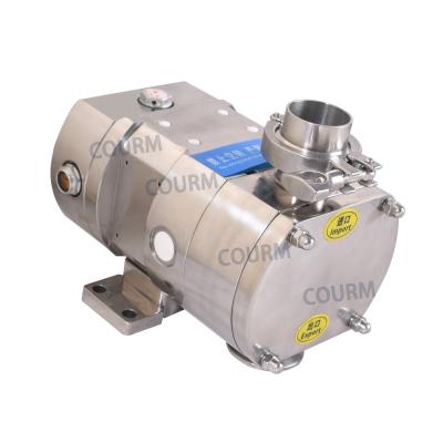 China Sanitary food grade stainless steel vane rotor pump for conveying high viscosity chocolate honey oil for sale