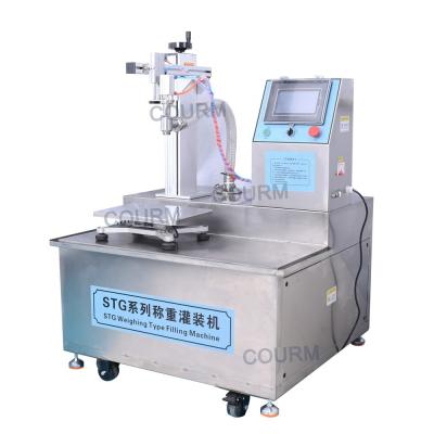 China Semi automatic rotary pump high viscosity blueberry paste honey paste gel wax glue cosmetic vegetable oil liquid filling machine for sale