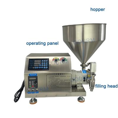 China Rotary pump high viscosity cheese chocolate peanut butter rice paste vegetable paste electric mixing filling machine for sale