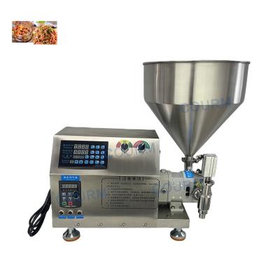 China Rotary pump high viscosity cheese chocolate peanut butter rice paste vegetable paste electric mixing filling machine for sale