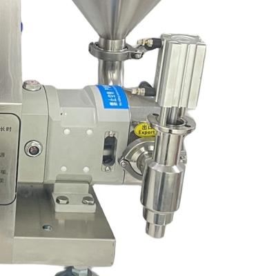 China Rotary pump high viscosity cheese chocolate peanut butter rice paste vegetable paste electric mixing filling machine for sale