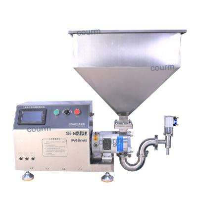 China Semi automatic meat filling bean paste solid with particles small stainless steel CAM rotor pump filling machine for sale