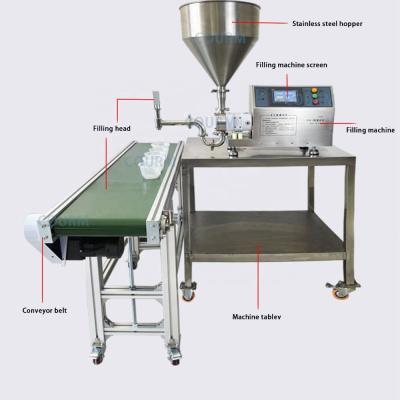 China Automatic rotary pump nut butter jar emulsion cheese cream Korean chili paste mushroom ketchup filling machine for sale