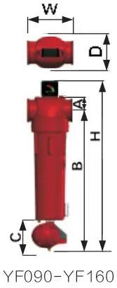 compressed air filter housing