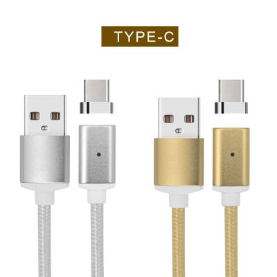 China Newest fast charging magnetic cable android micro usb to type c nylon braided cable for sale for sale