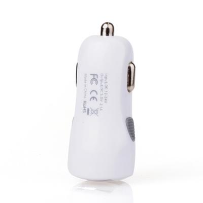 China 12v dc power adapter white 2 port usb car charger from Aotmanfactory for sale