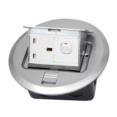 China Floor sockets manufacturer pop-up type 120mm 2 gang floor socket for getting power,telephone,TV,computer wire for sale