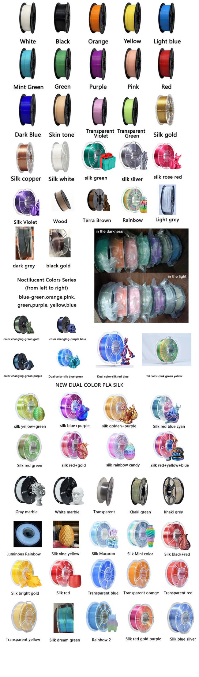 Iboss Toughness Enhanced 3D Printer Filament High Quality PLA Plus Silk Mini Color