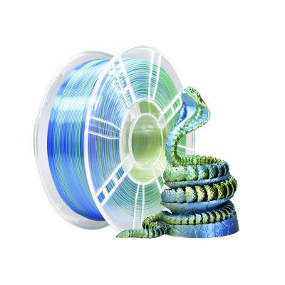 中国 硬さ強化 3 色 金 緑 青 3D プリンター PLA シルク フィラメント 販売のため