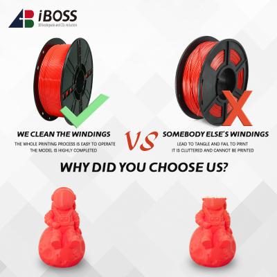 중국 18색 빨간색 PLA 3D 프린터 필라멘트 1.75mm 1kg 3D 프린팅 판매용