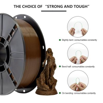 China 3d Printing Filament 100% Bubble Free Terra Brown PLA Plus Filament Toughness Enhanced 3D Printing for sale