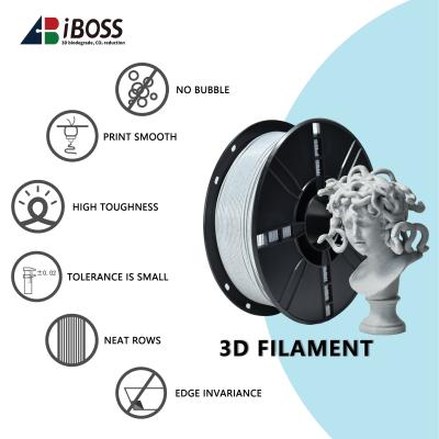 중국 PLA 플러스 대리석 회색 색상 강도 향상 된 3D 프린터 필라멘트 고강도 판매용
