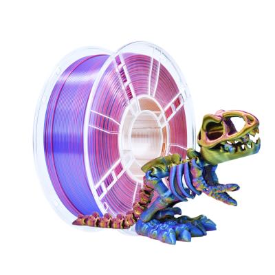 Китай Технология формования FDM 1.75 мм шелковый трехцветный красный синий золотой PLA нить 3D-печать нить продается