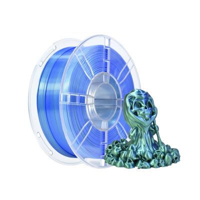 중국 PLA+ 3D 프린터 필라멘트, 실크 PLA PRO 필라멘트 1.75mm 듀얼 컬러 블루 그린 3D 필라멘트 1KG 판매용