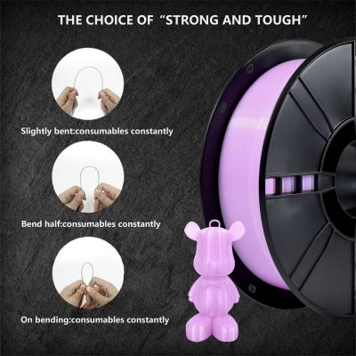 China 1kg PLA Filament For 3D Printer Transparent Violet 3d Printed Filament for sale