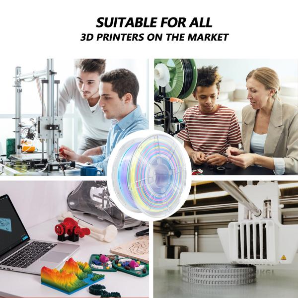 iBOSS PLA+ Impresora 3D de alta calidad Filamento de seda Macaroon Rainbow 1,75 mm Dureza mejorada