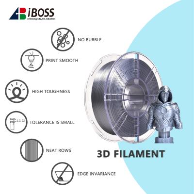 Cina iBOSS 3D Printing Filament Silk Silver PLA+ Filament 3D Printer Toughness Enhanced PRO Direct in vendita