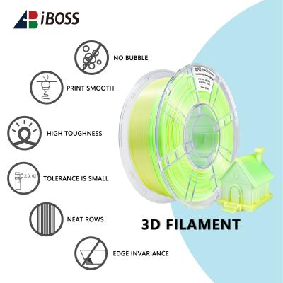 China iBOSS High Toughness 3D Printing Filament Geel Groen Wit PLA+ 1 kg Filament 3D Printed Te koop