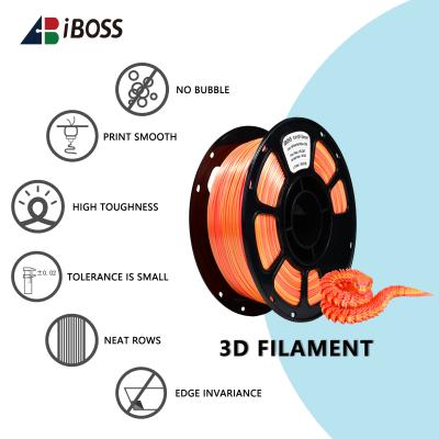 Cina Filamento per stampante 3D eco-compatibile Filato di seta doppio rosa rosso giallo 1,75mm PLA+ in vendita