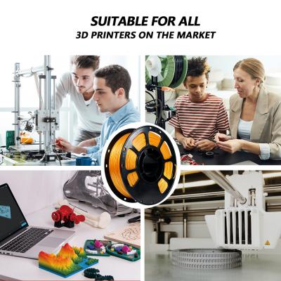 Cina Filamento per stampante 3D PETG resistente Oro 1.75mm Precisione dimensionale +/- 0.02mm in vendita