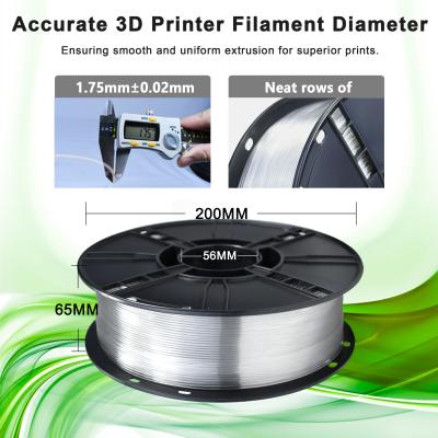 China 3D Printer Filament Color Transparent 1000g PETG Filament for sale