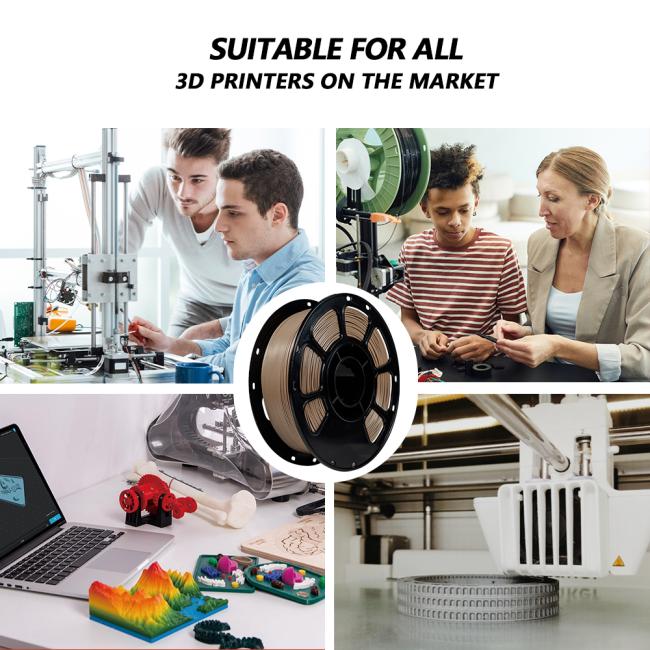 Iboss High Toughness 3D Printing Filament PLA+ Wood Color 1.75mm Biodegradable PLA +Filament