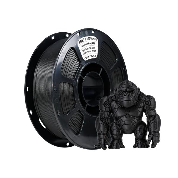 Quality IBOSS Strong Durable PLA+ Carbon Fiber 3d Printer Filament 1.75mm Black Filament for sale