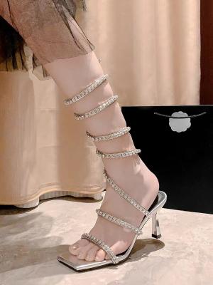 China Primavera / Verão Estilo Romano Sandais Mulheres Passarela Sexy Clube Noturno à venda