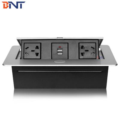 China Conceal office table metal dual usb charger office desk power outlets for sale