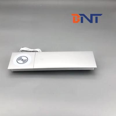 China Sliding cover with wireless charger built in desktop socket for office table for sale