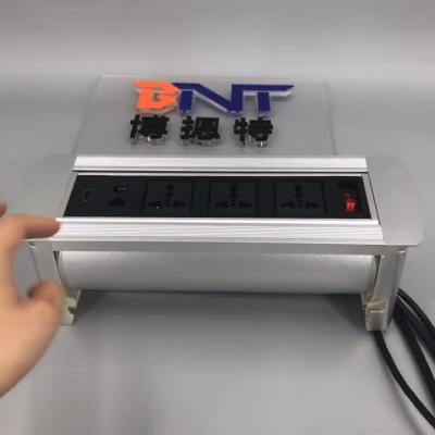China Hidden in desk with usb charger conference table flip up power socket for sale