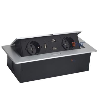 China CE approval pre-wired cables French power meeting table pop up socket with usb for sale