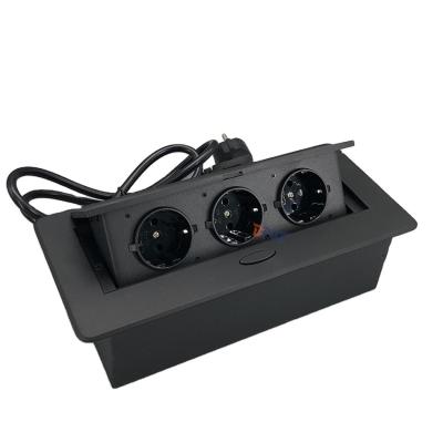 China Multimedia EU plug electrical desktop power popup socket for conference table for sale