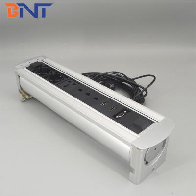 China CE approved motorized rectangle smart table power tabletop socket box for sale