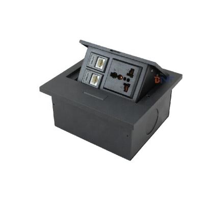 China Smart office hidden pop up desktop socket with universal power outlets for sale