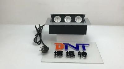 China Office furniture hidden pop up desk power mounted socket with EU power for sale