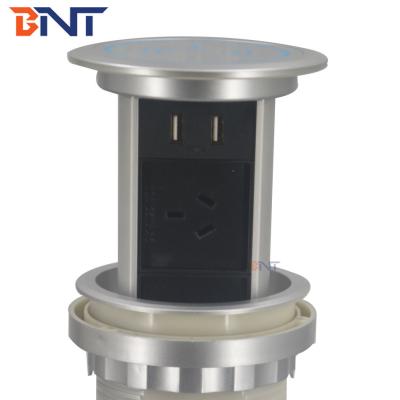 China Australian market kitchen worktop concealed motorized pull up power socket with usb and Qi wireless charger for sale