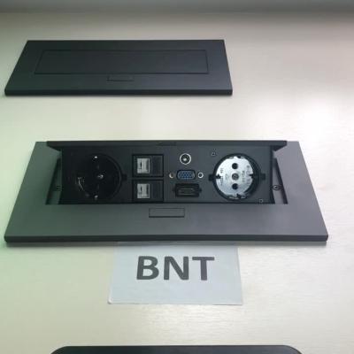 China EU standard power plug hidden style table pop up media socket box for sale