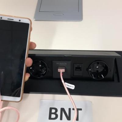 China Conference power data solution office table mounted pop up outlet with usb charging for sale