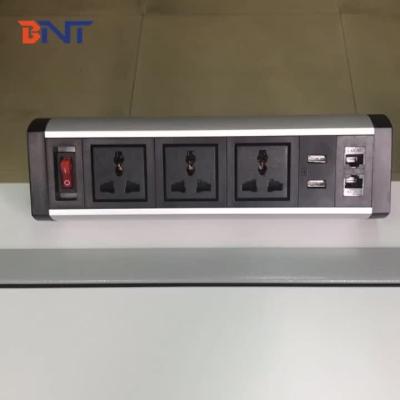 China Office power supply solution clamp on table top power socket with usb for sale