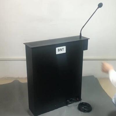 China Automatic office solution hidden desk monitor lift with with built in microphone for sale
