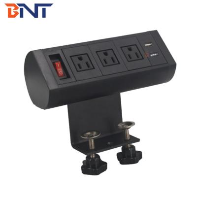 China US popular new design for office room movable clamp on table power socket for sale