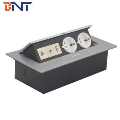 China built in table design with EU standard power plug desk pop up power socket outlet for sale