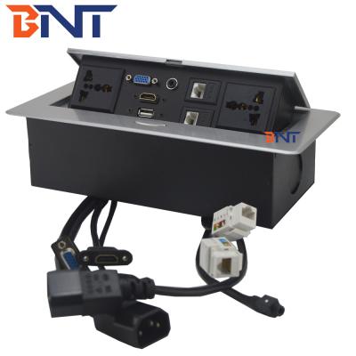 China BNT Popular office furniture used  table pop up media power outlet socket with 30cm pre wired for sale