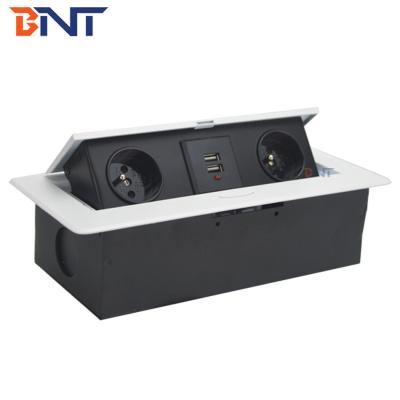 China french power with usb charger interface for conference system table pop up socket box for sale
