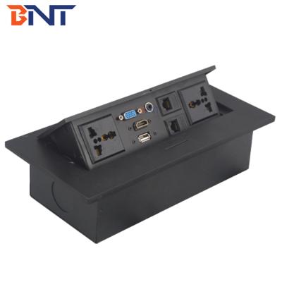China used for conference system with double universal power plug hidden desktop socket table pop up  outlet for sale
