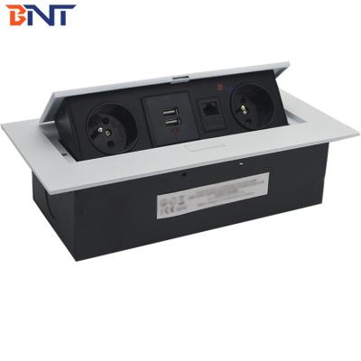 China available customized as required hidden oval corner desk pop up socket for sale